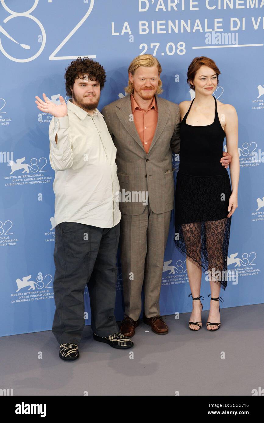 Aidan Delbis, Jesse Plemons and Emma Stone attend the "Bugonia ...