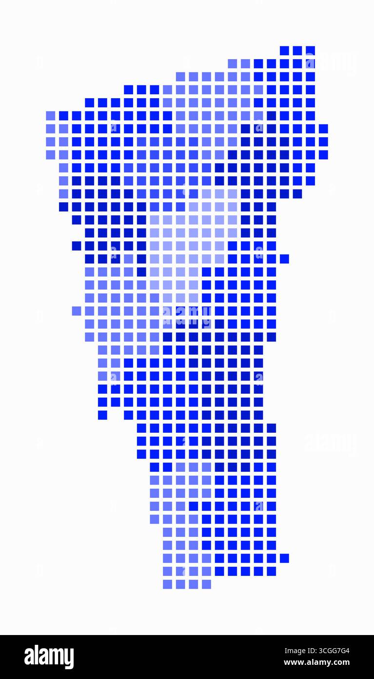 Vermont dotted map. Digital style map of the state on white background ...