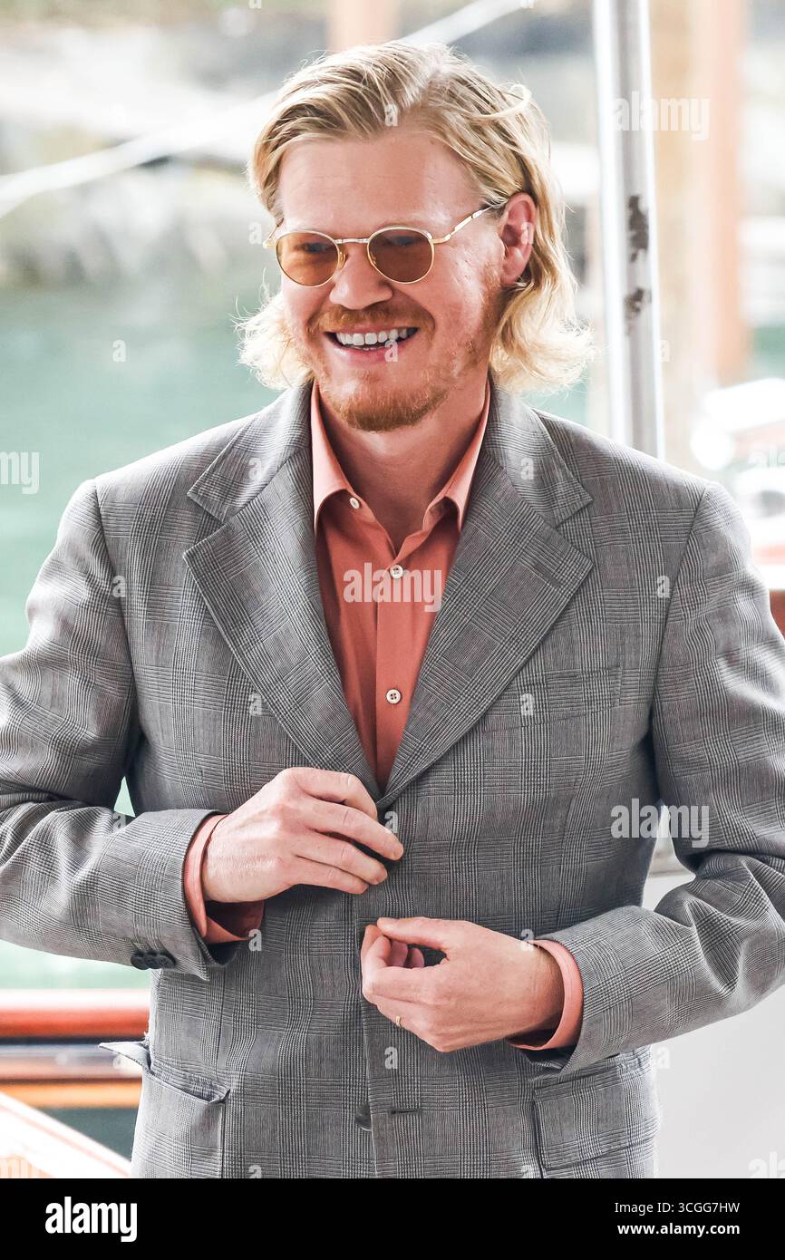 Jesse Plemons arrives at the press conference of Bugonia during the ...