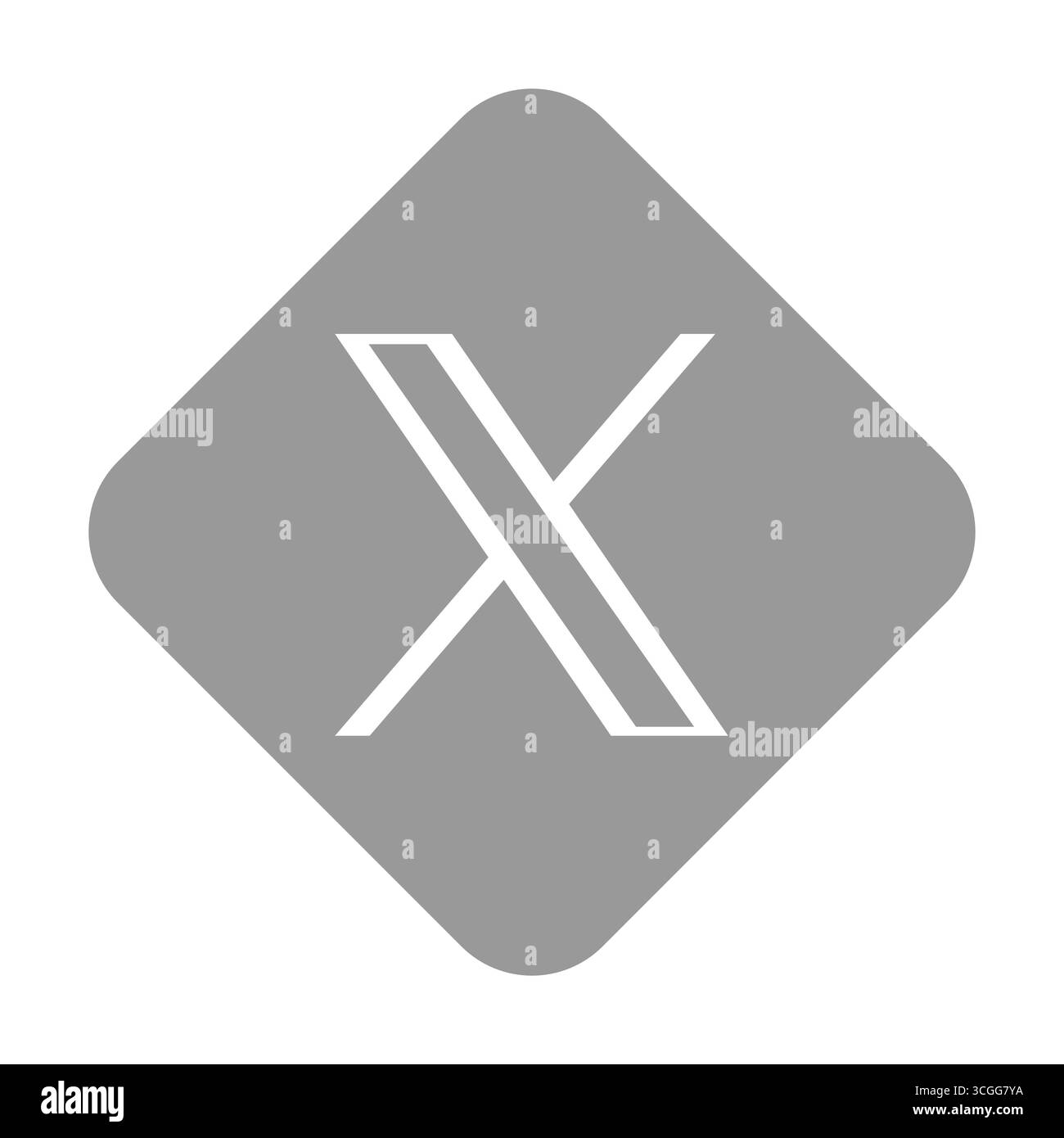 Twitter social media app icon. Square shape vector illustration Stock ...