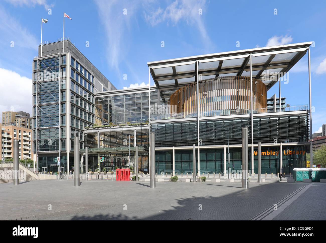 Brent Civic Centre Building, Wembley, London. Designed by Hopkins ...