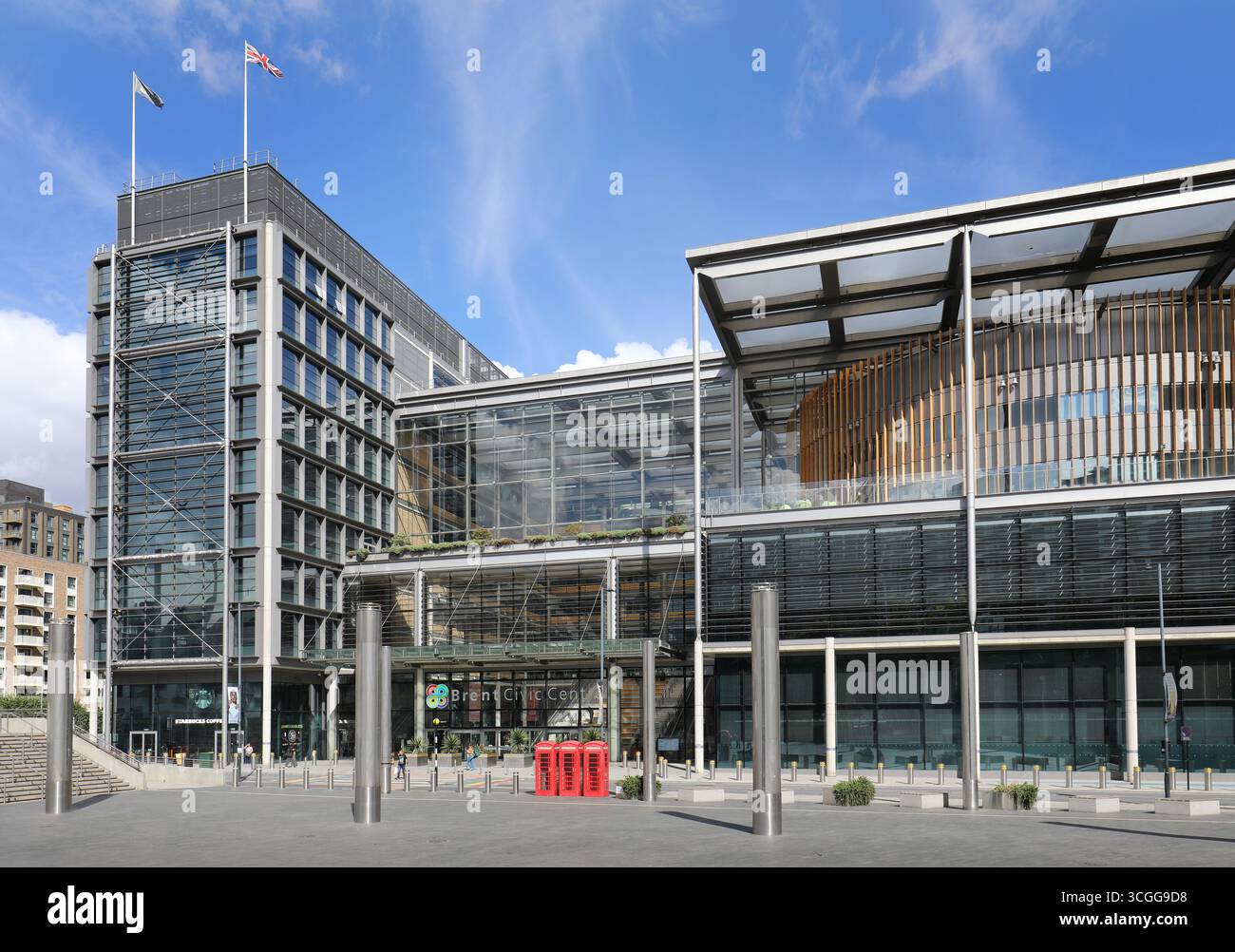 Brent Civic Centre Building, Wembley, London. Designed by Hopkins ...