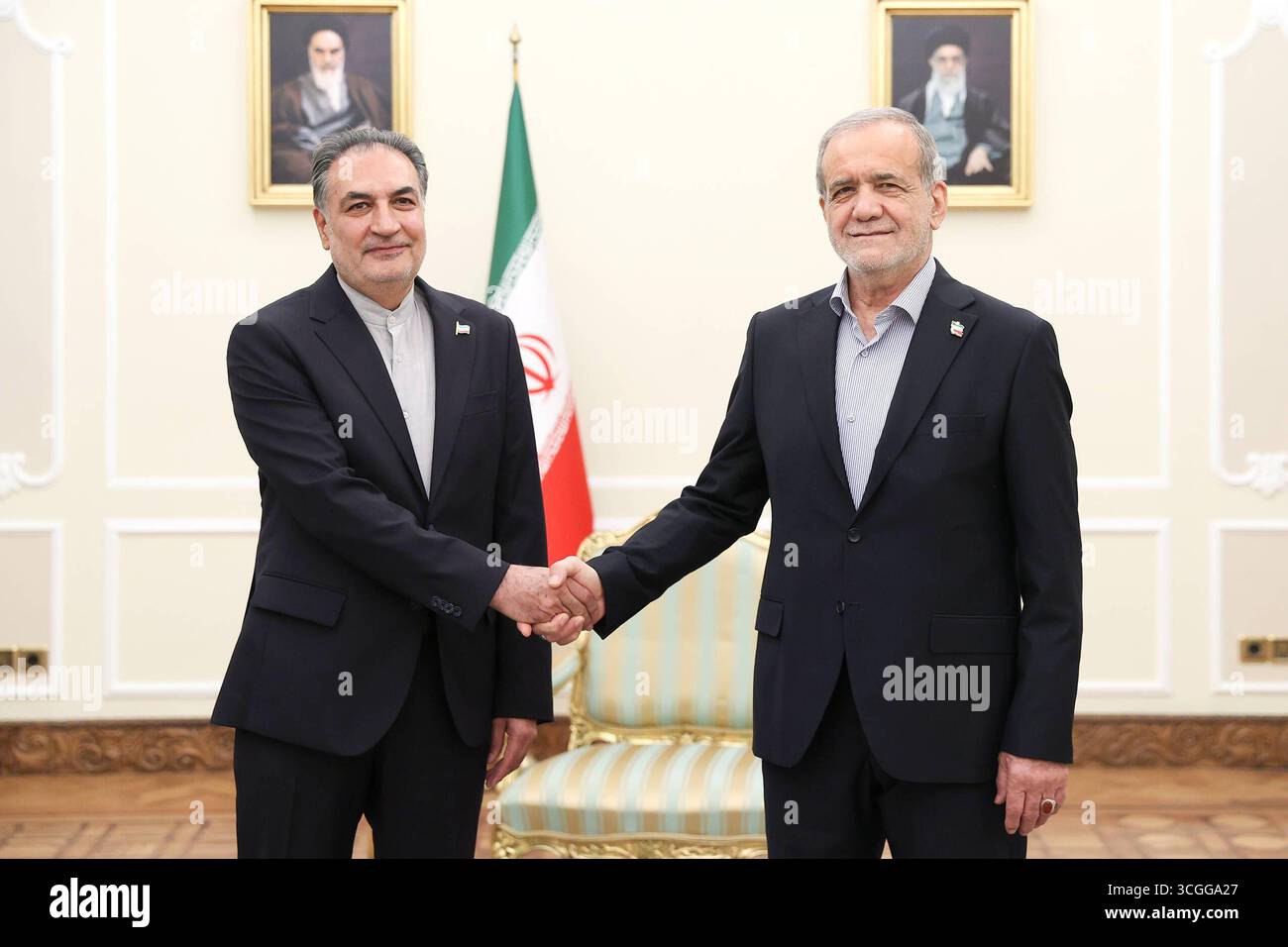 Iranian President Masoud Pezeshkian meets with the new Iranian ...