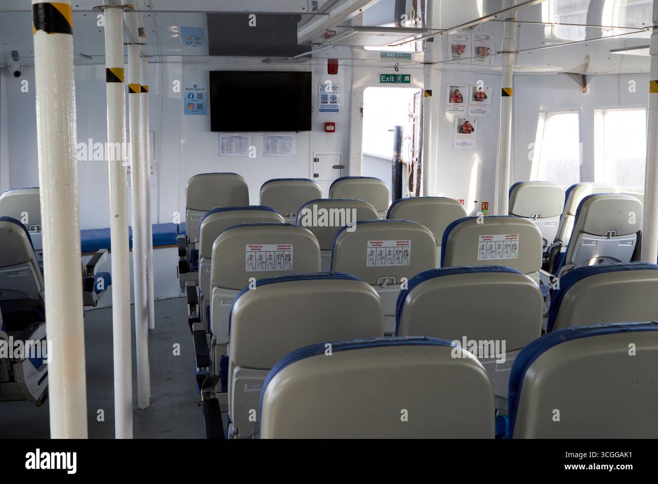 inside seating on the queen of aran tory island ferrycounty donegal ...