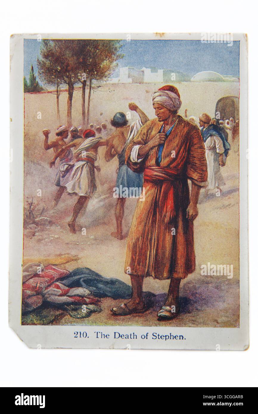 illustration of the Pharisee Saul looking after the Outer Clothes of ...