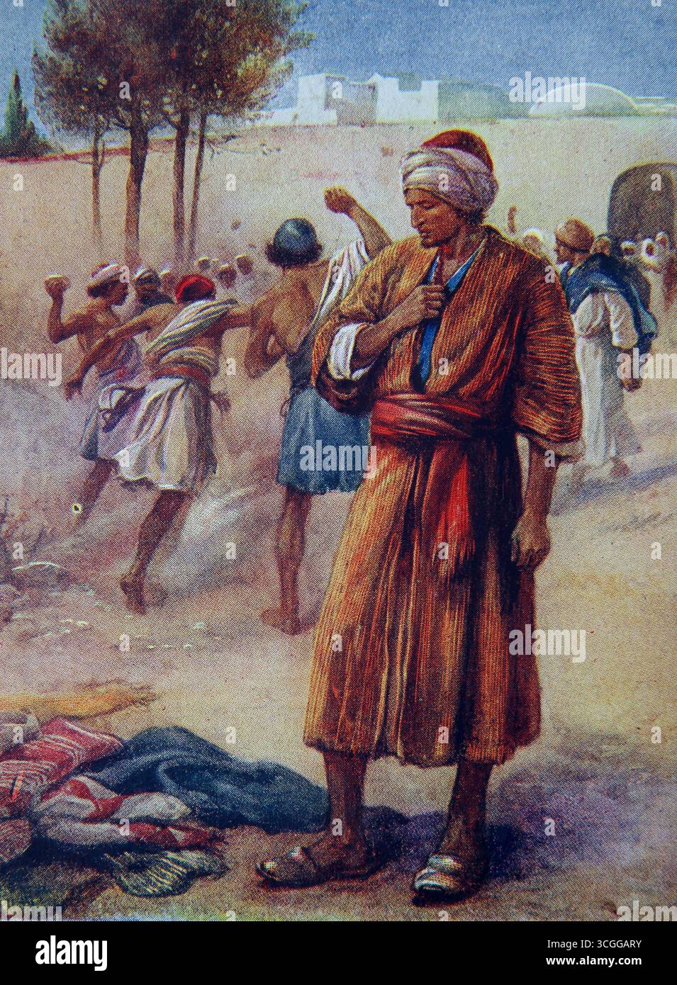 illustration of the Pharisee Saul looking after the Outer Clothes of ...