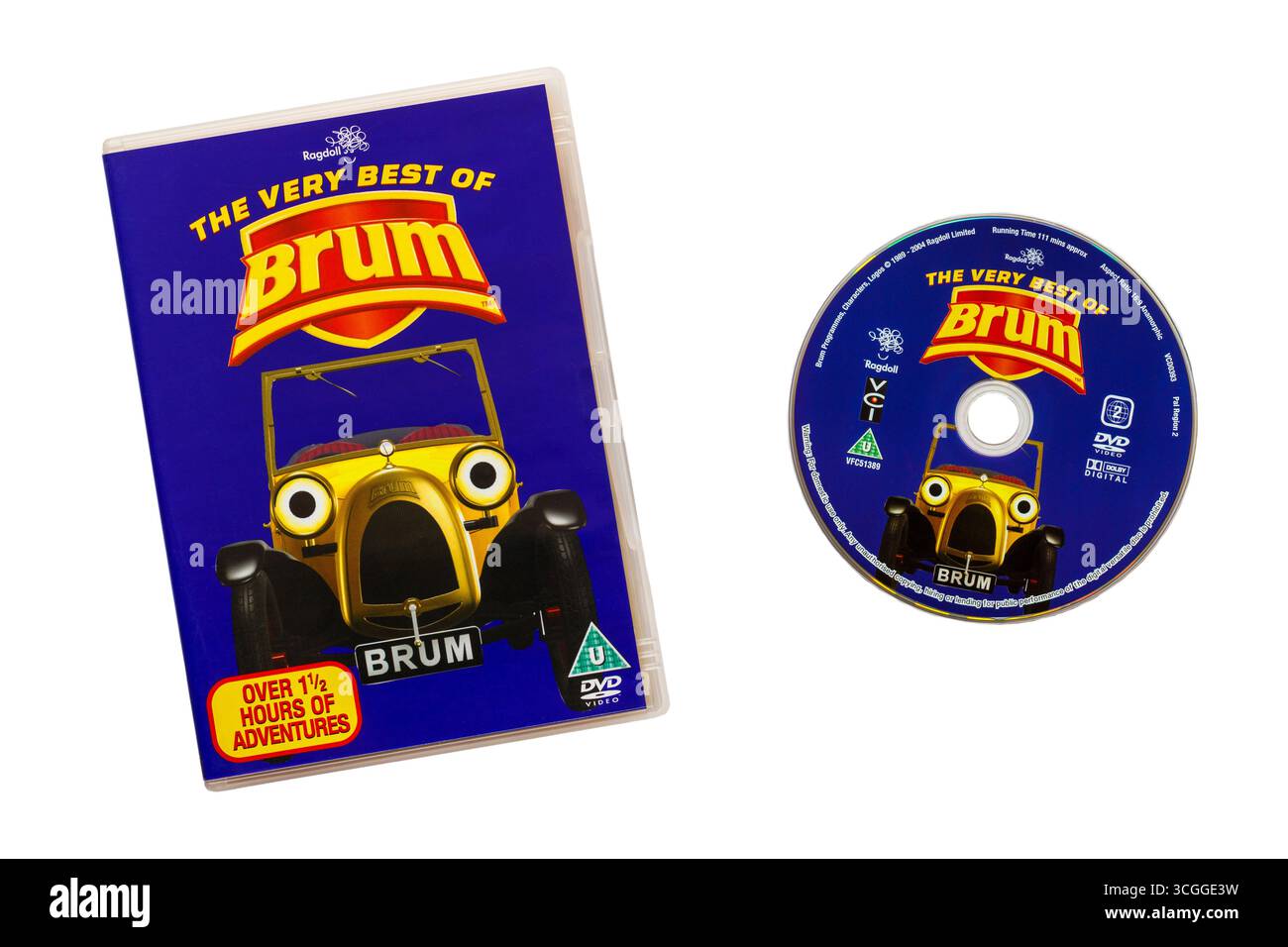 The Very Best of Brum DVD with disc removed from case isolated on white ...