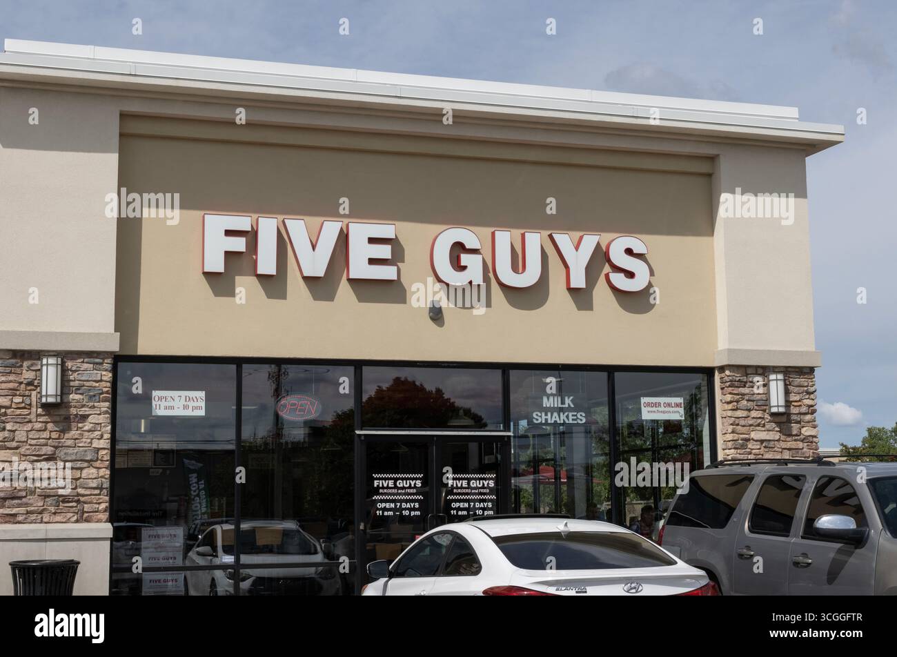 Lafayette - August 26, 2025: Five Guys burgers and fries restaurant ...