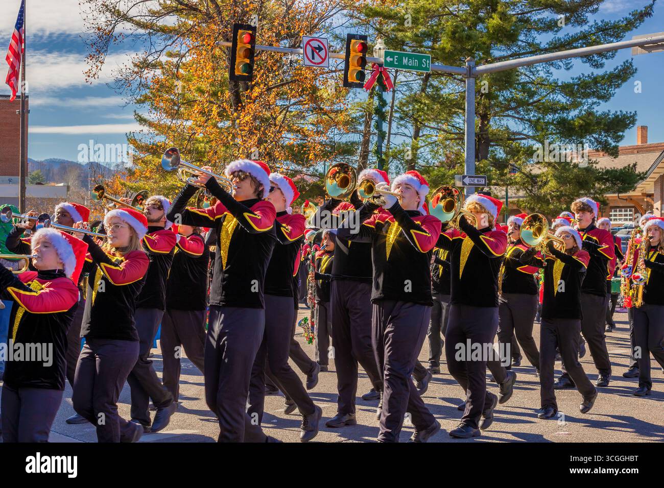 Johnson City, Tennessee, USA - December 7, 2024: Daytime Christmas ...