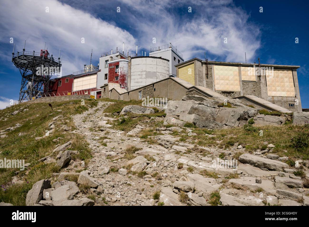The summit of Mount Cimone in the central-northern Apennines Stock ...
