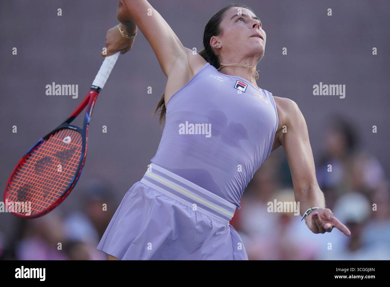 Emma Navarro of the United States during the first round of the U.S ...