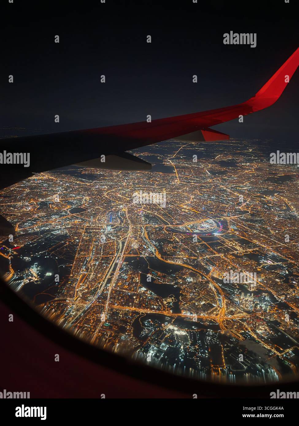 Aerial view of Moscow at night Stock Photo - Alamy