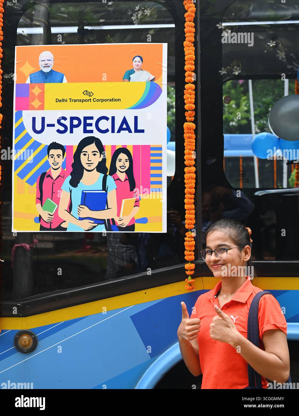 NEW DELHI, INDIA - AUGUST 28: A student poses with newly launched U ...