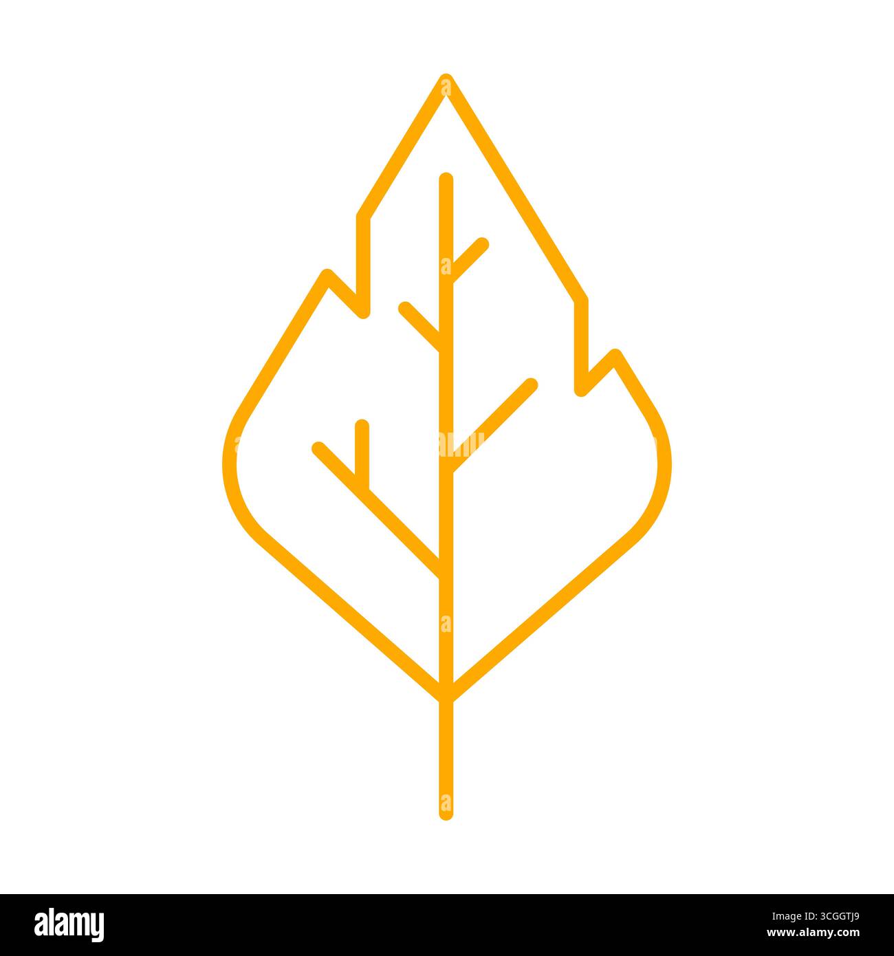 Leaf birch autumn line Cut Out Stock Images & Pictures - Alamy