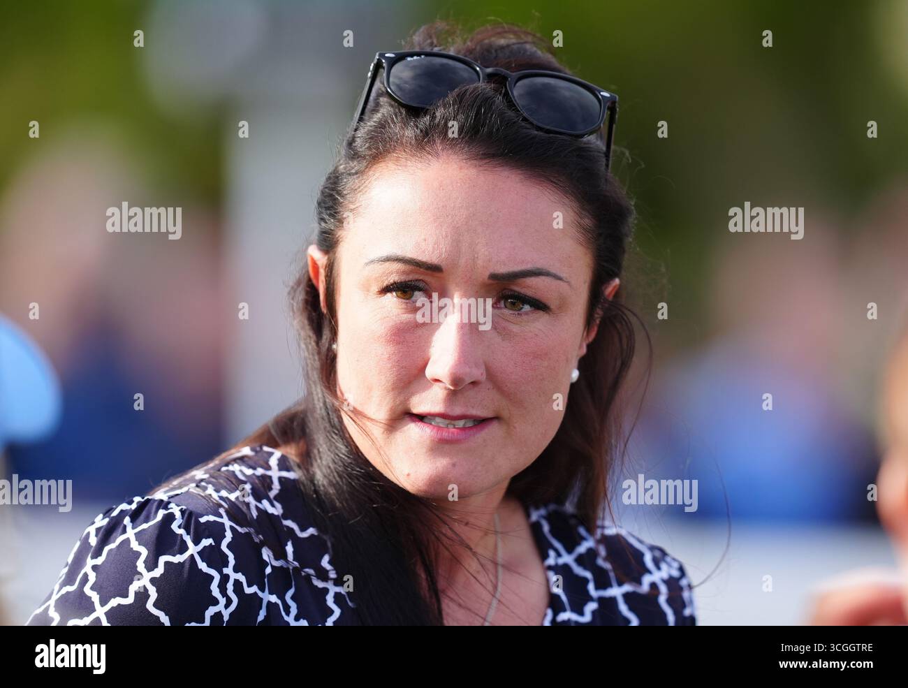 Trainer Rebecca Menzies during Racing League week six at Southwell ...