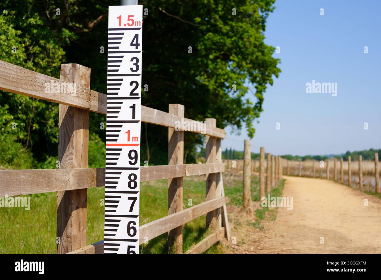 Metric Depth Measuring Gauge For Flood Waters, Otter Estuary Nature ...