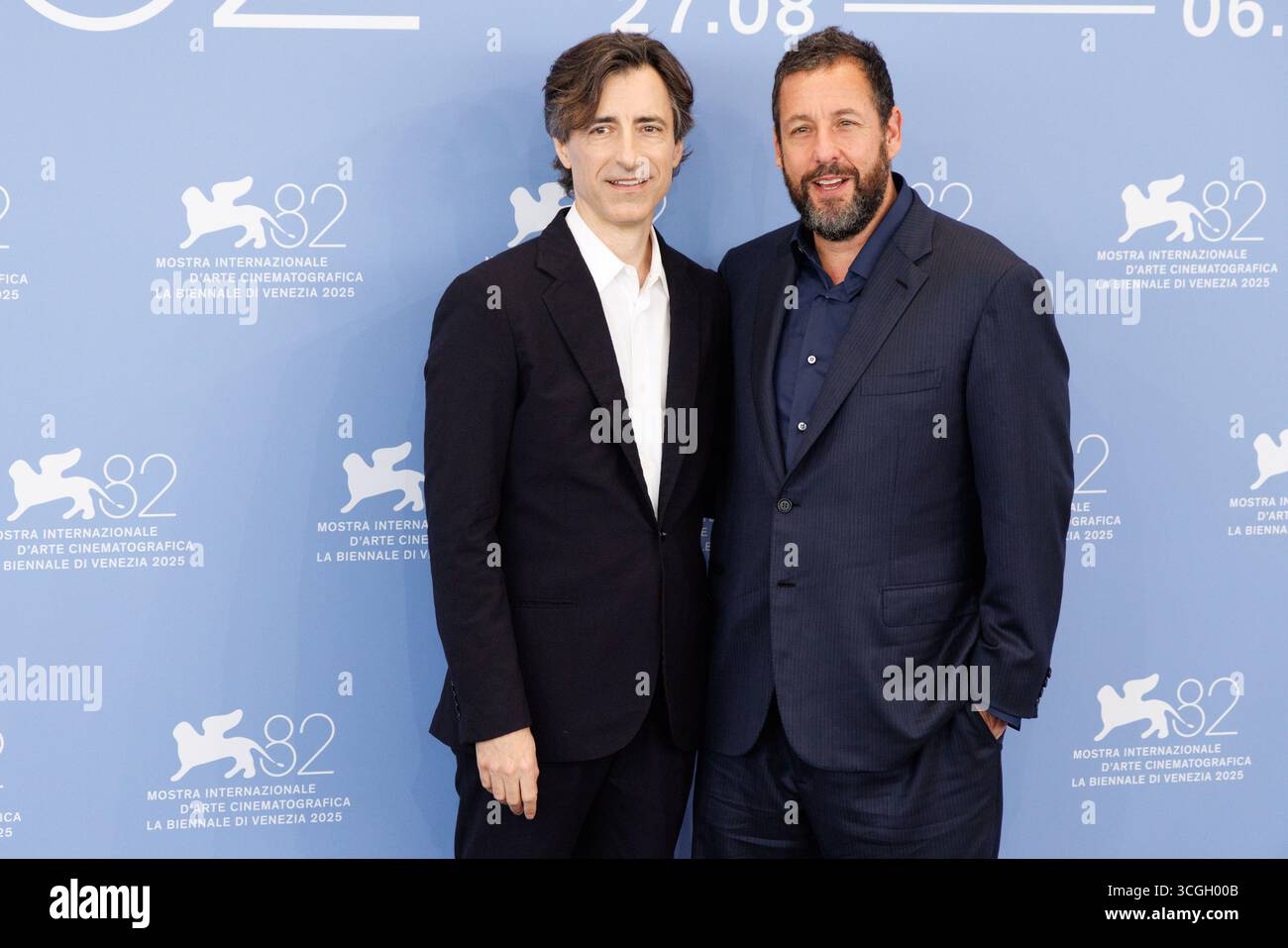 Noah Baumbach and Adam Sandler attend the "Jay Kelly" photocall during ...