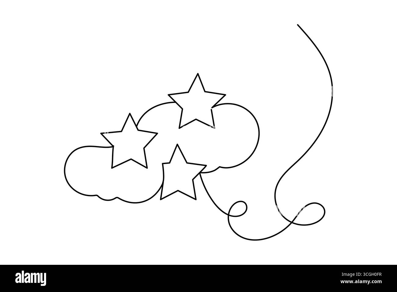 Star continuous one line Stock Vector Images - Alamy
