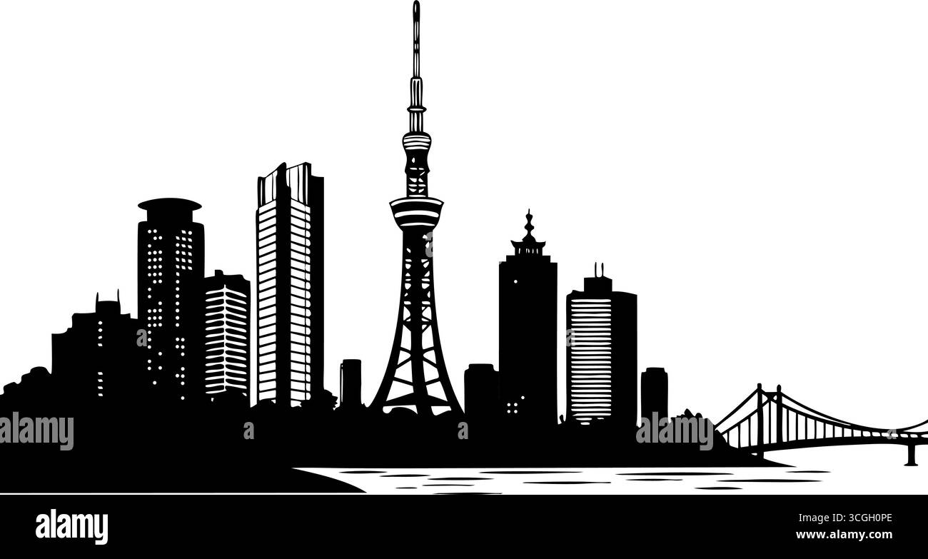 Urban landscape tokyo skytree Stock Vector Images - Alamy