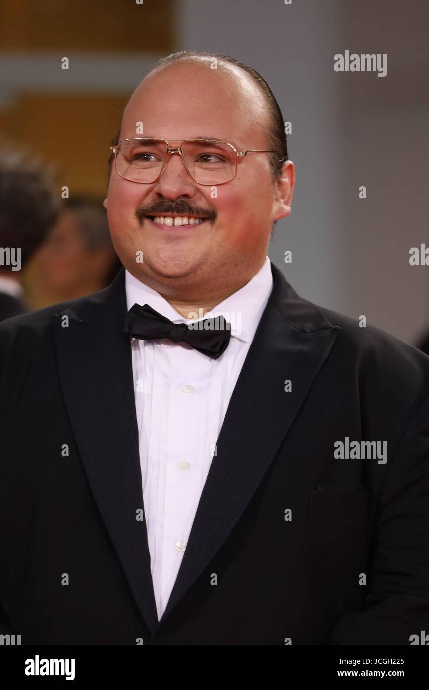 Venice, Italy, 28th August, 2025. Stavros Halkias arriving on the red ...