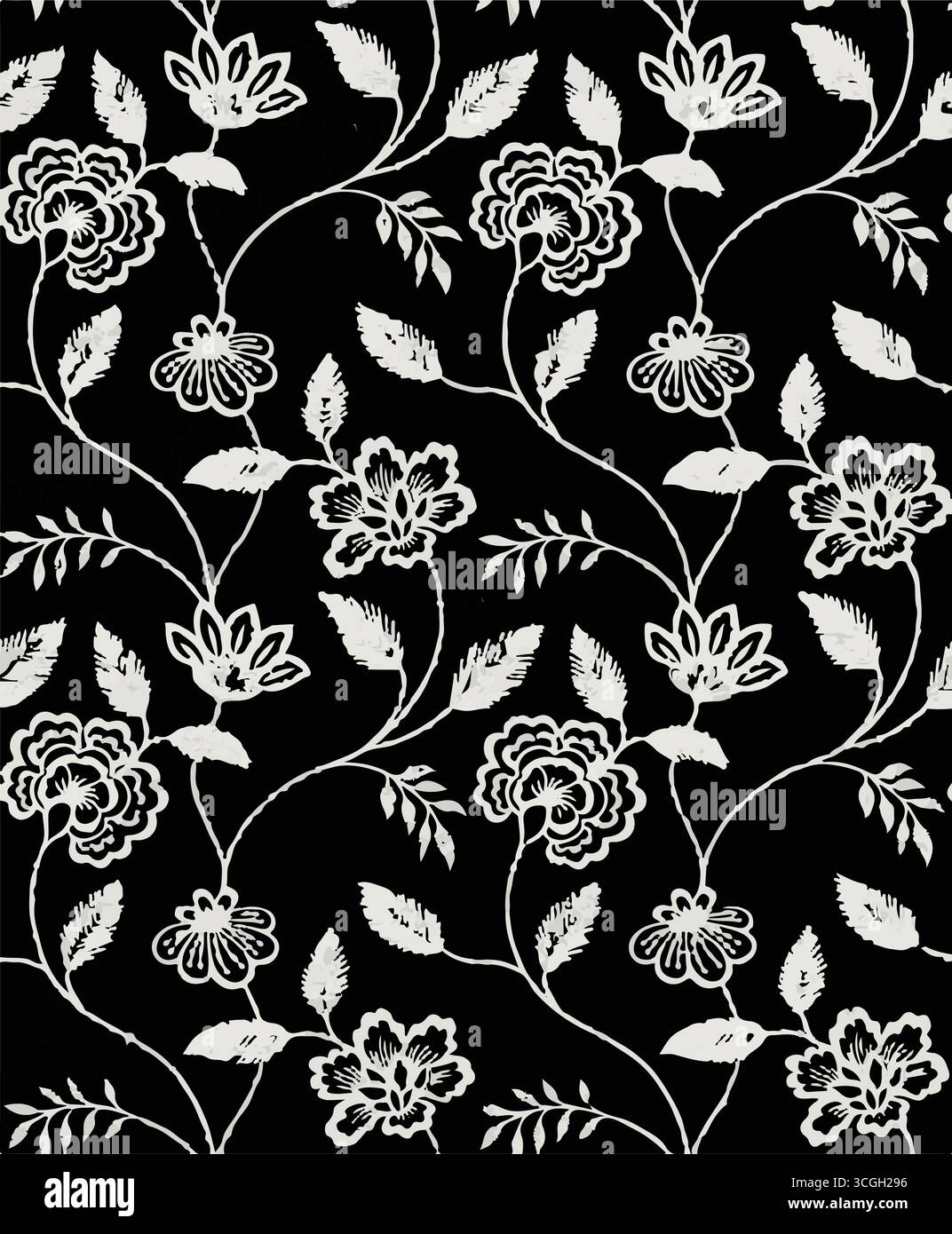 Blue floral ditsy retro Stock Vector Images - Alamy