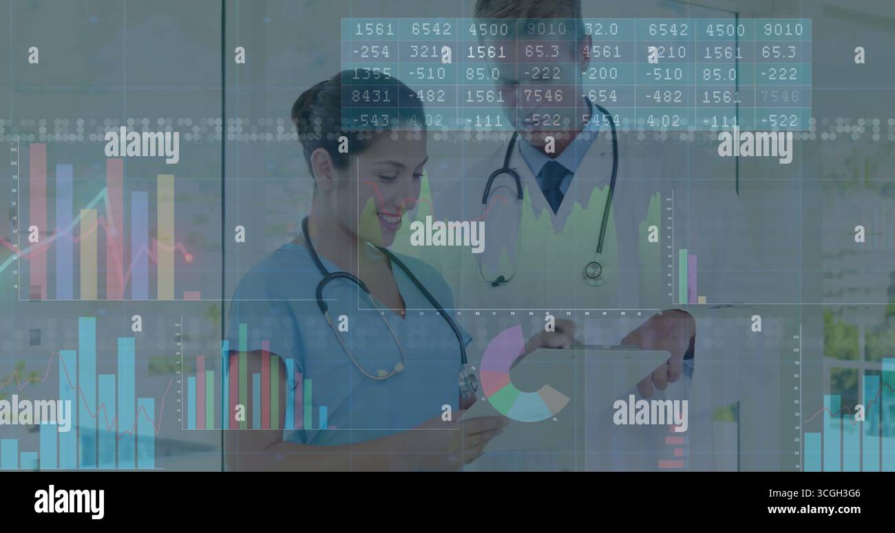 Reviewing staff wearing lab hi-res stock photography and images - Alamy