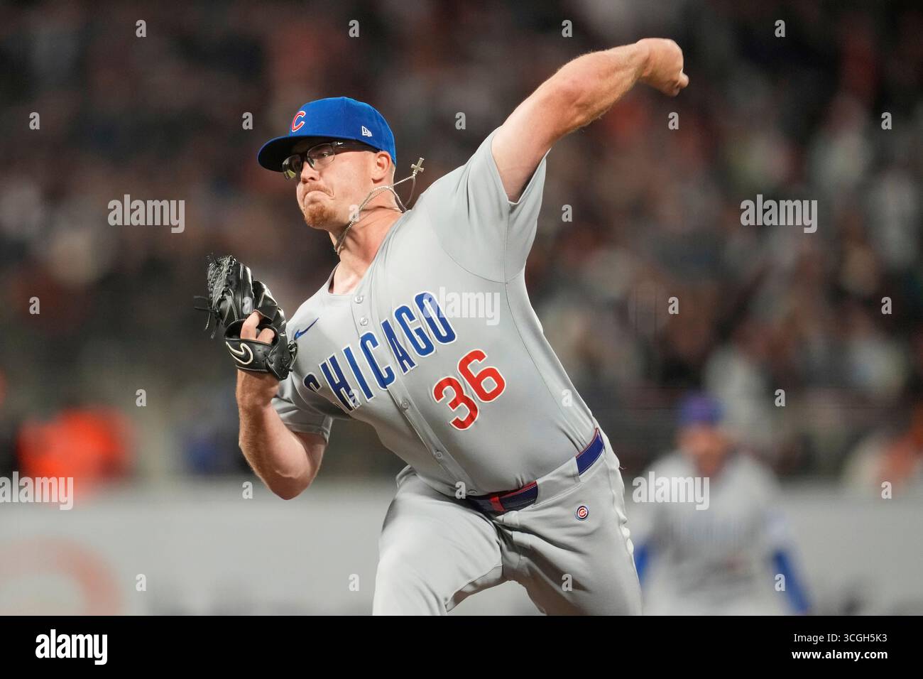 Chicago Cubs pitcher Jordan Wicks during a baseball game against the ...