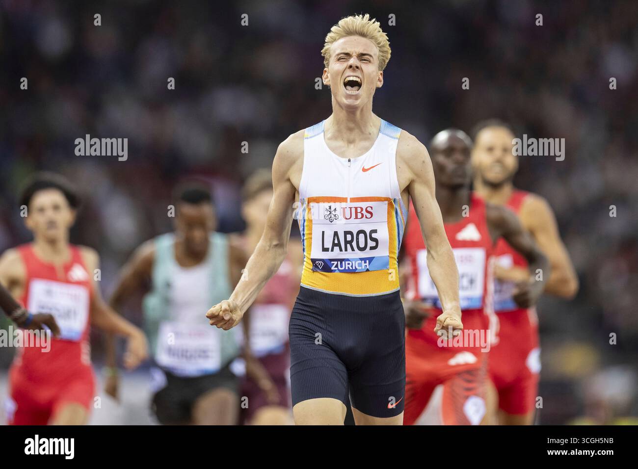 Niels Laros of the Netherlands wins the men's 1500m competition during ...