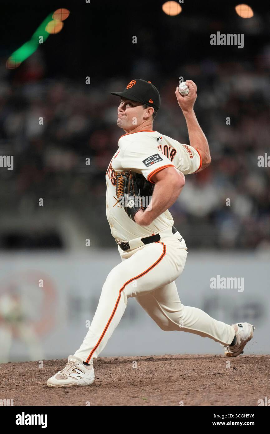 San Francisco Giants pitcher Carson Seymour during a baseball game ...