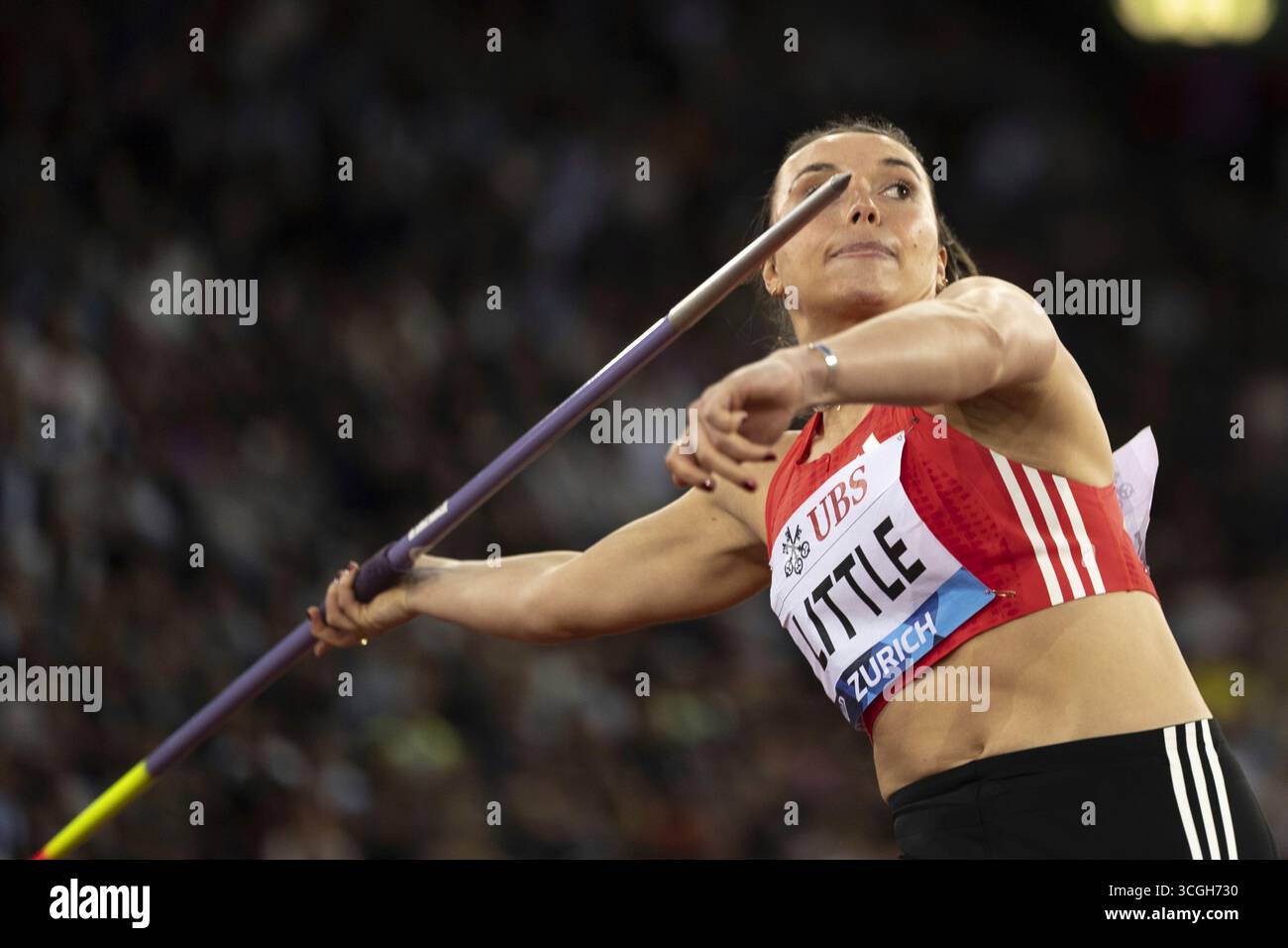 Mackenzie Little of Australia competes in the women's javelin ...