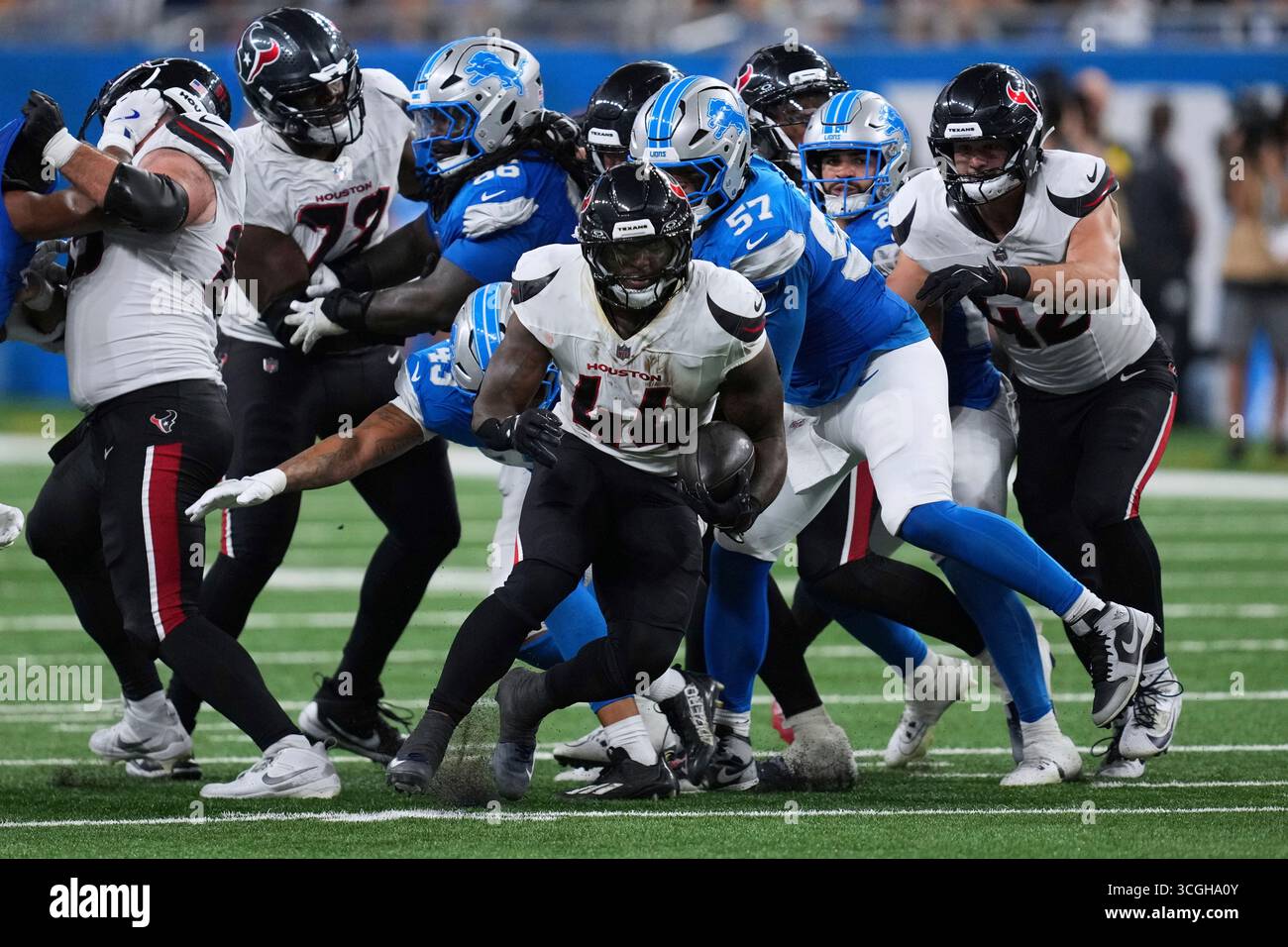 Houston Texans running back British Brooks (44) runs the ball against ...