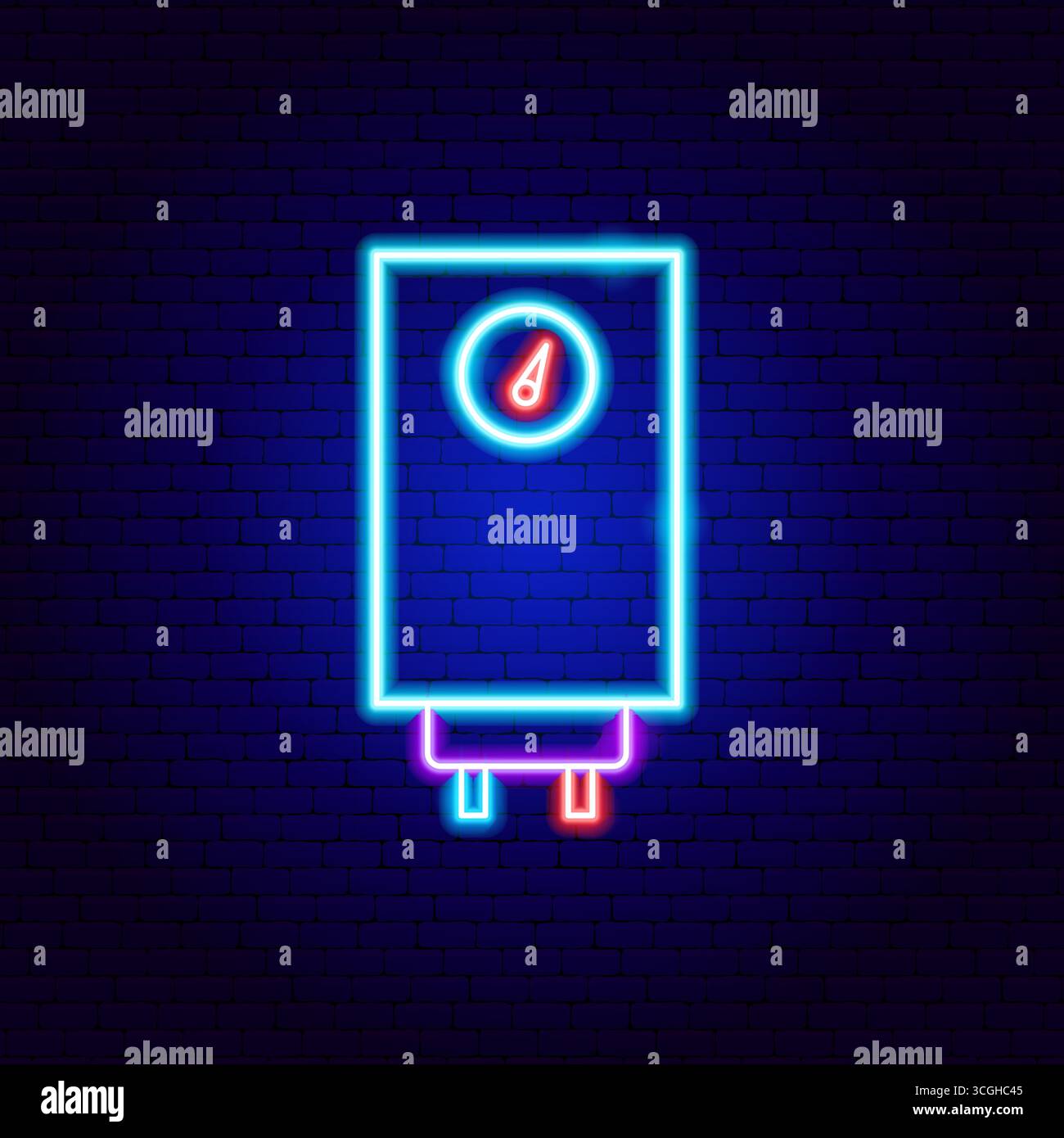 Water Hot Boiler Neon Sign Stock Vector Image & Art - Alamy