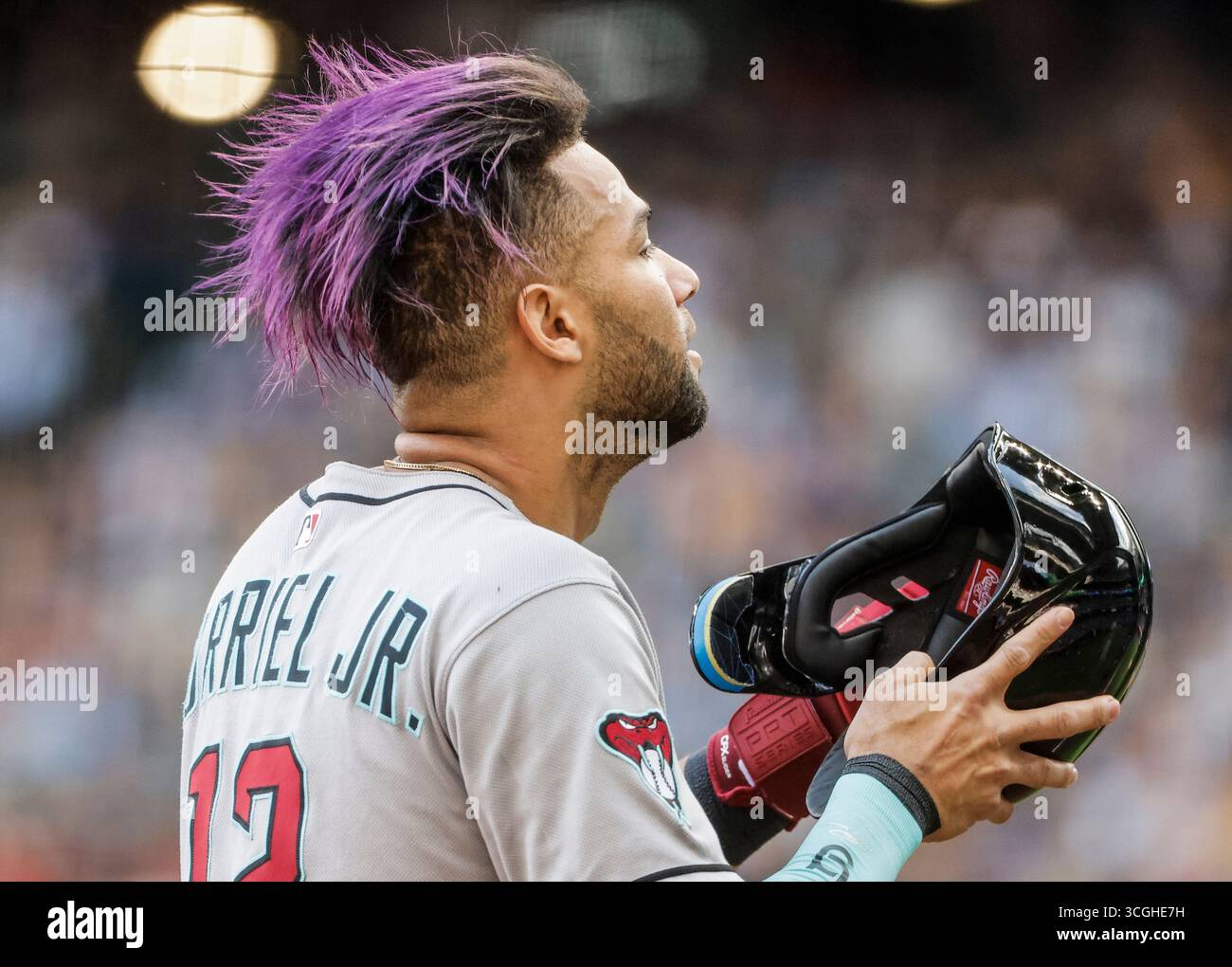 Arizona Diamondbacks Outfielder Lourdes Gurriel Jr Shows His Purple