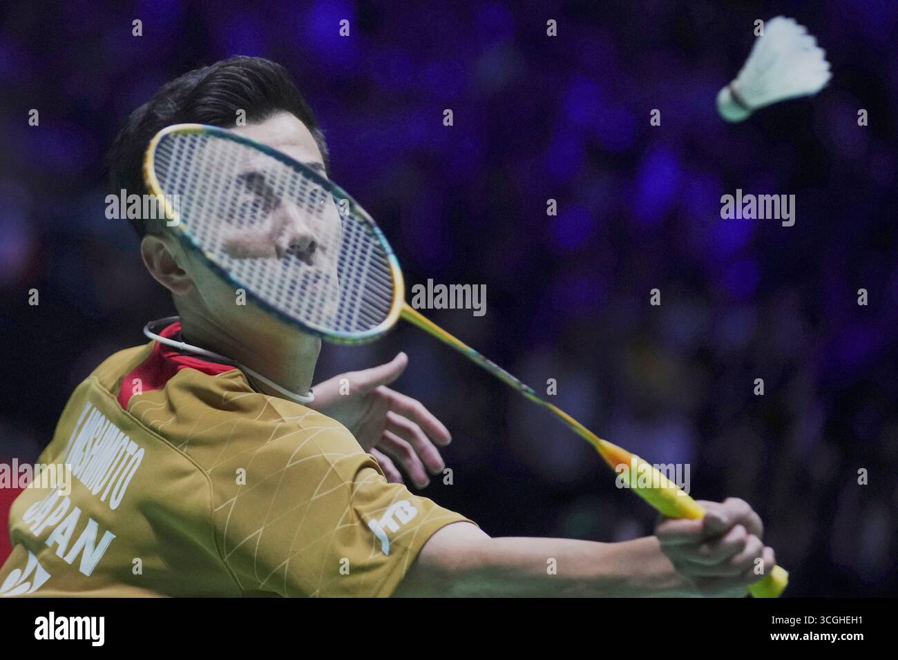 Japan's Kenta Nishimoto plays Taiwan's Chou Tien Chen during their men ...