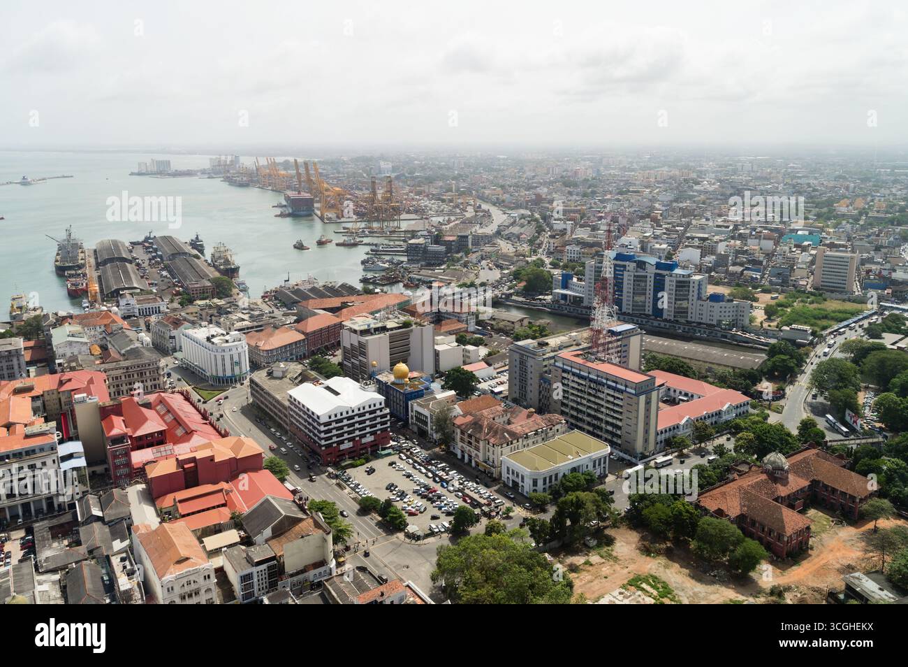 Aerial view colombo city port hi-res stock photography and images - Alamy