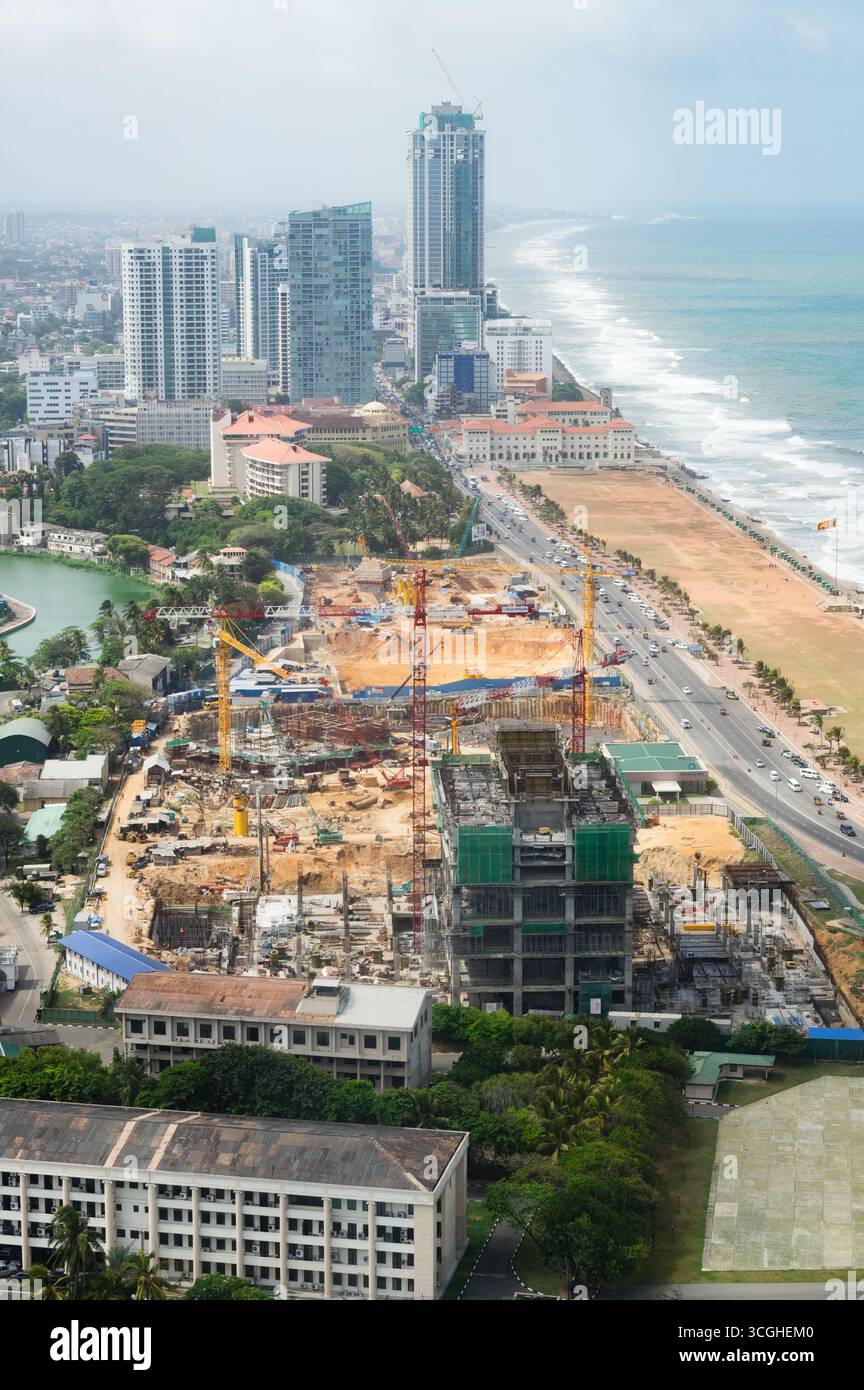 Aerial view of Colombo and Galle Face Green Stock Photo - Alamy