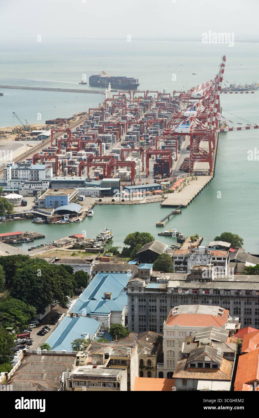 Aerial view of Port of Colombo, Sri Lanka Stock Photo - Alamy