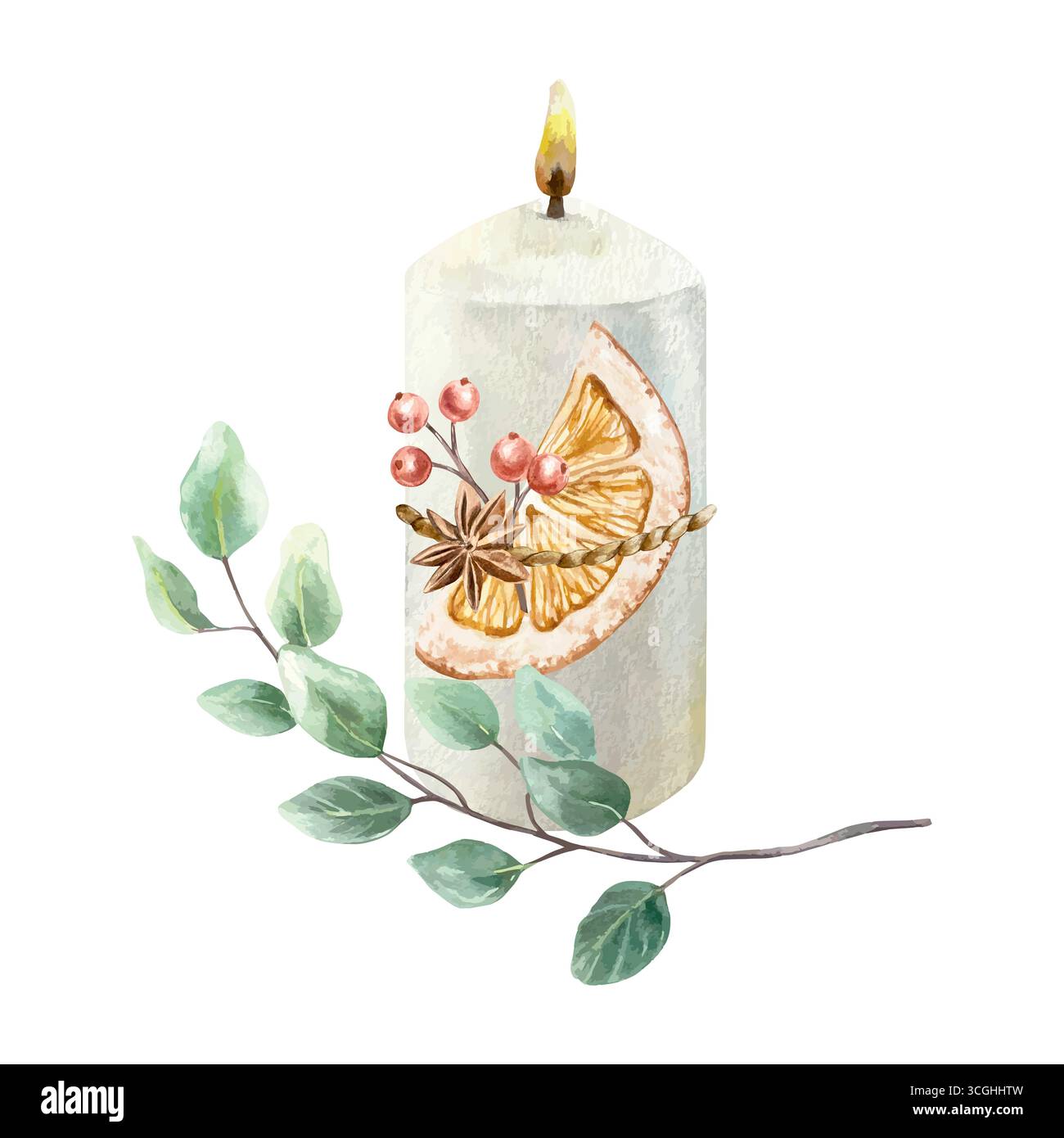 Dried orange on christmas Stock Vector Images - Alamy