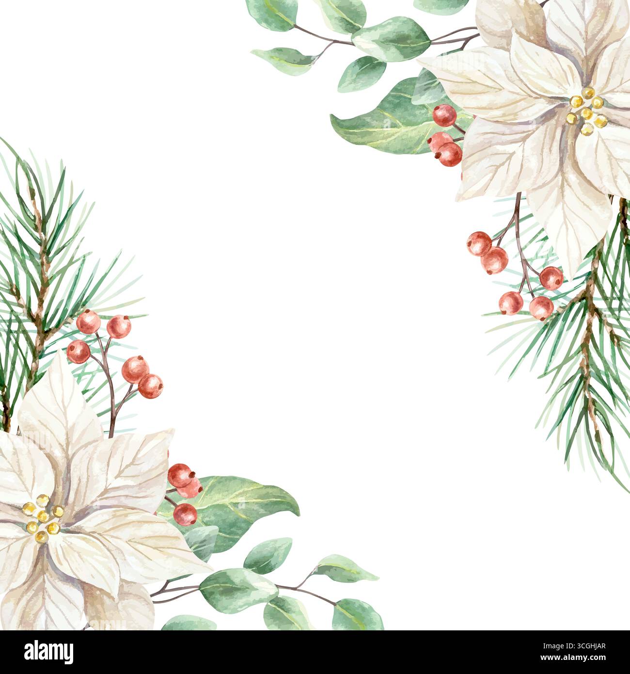 Sprig of conifer Stock Vector Images - Alamy