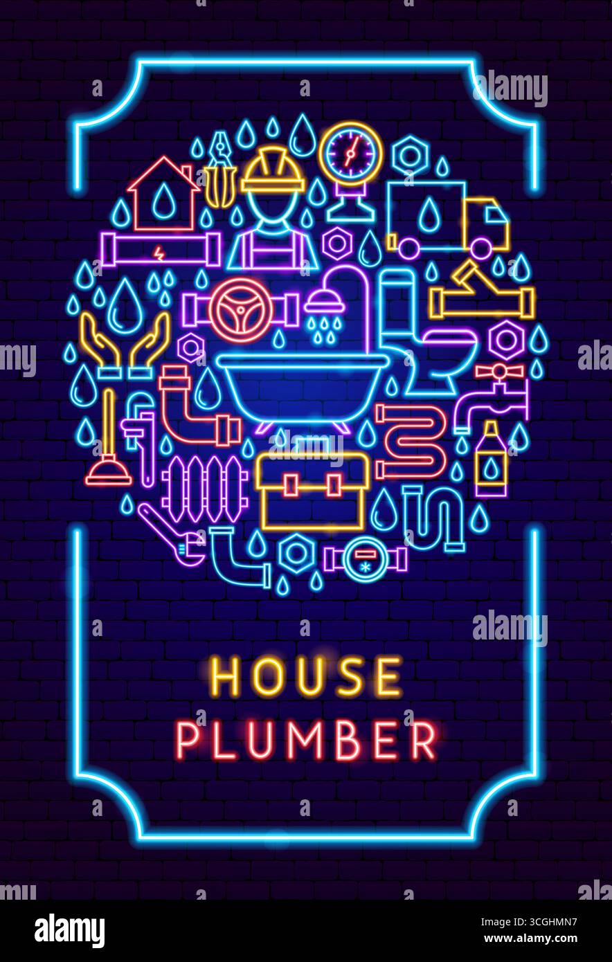 Plumber poster Stock Vector Images - Alamy