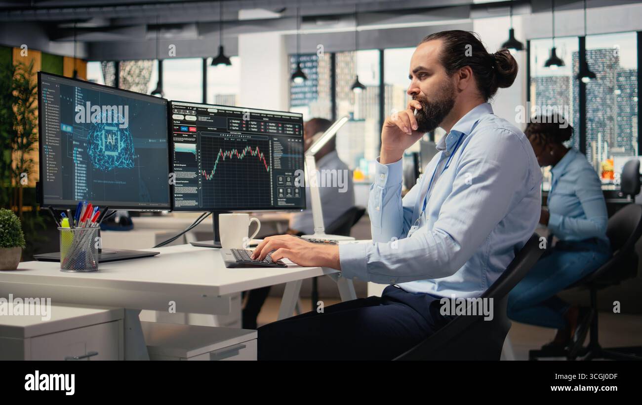 Trader in office leverages hi-res stock photography and images - Alamy