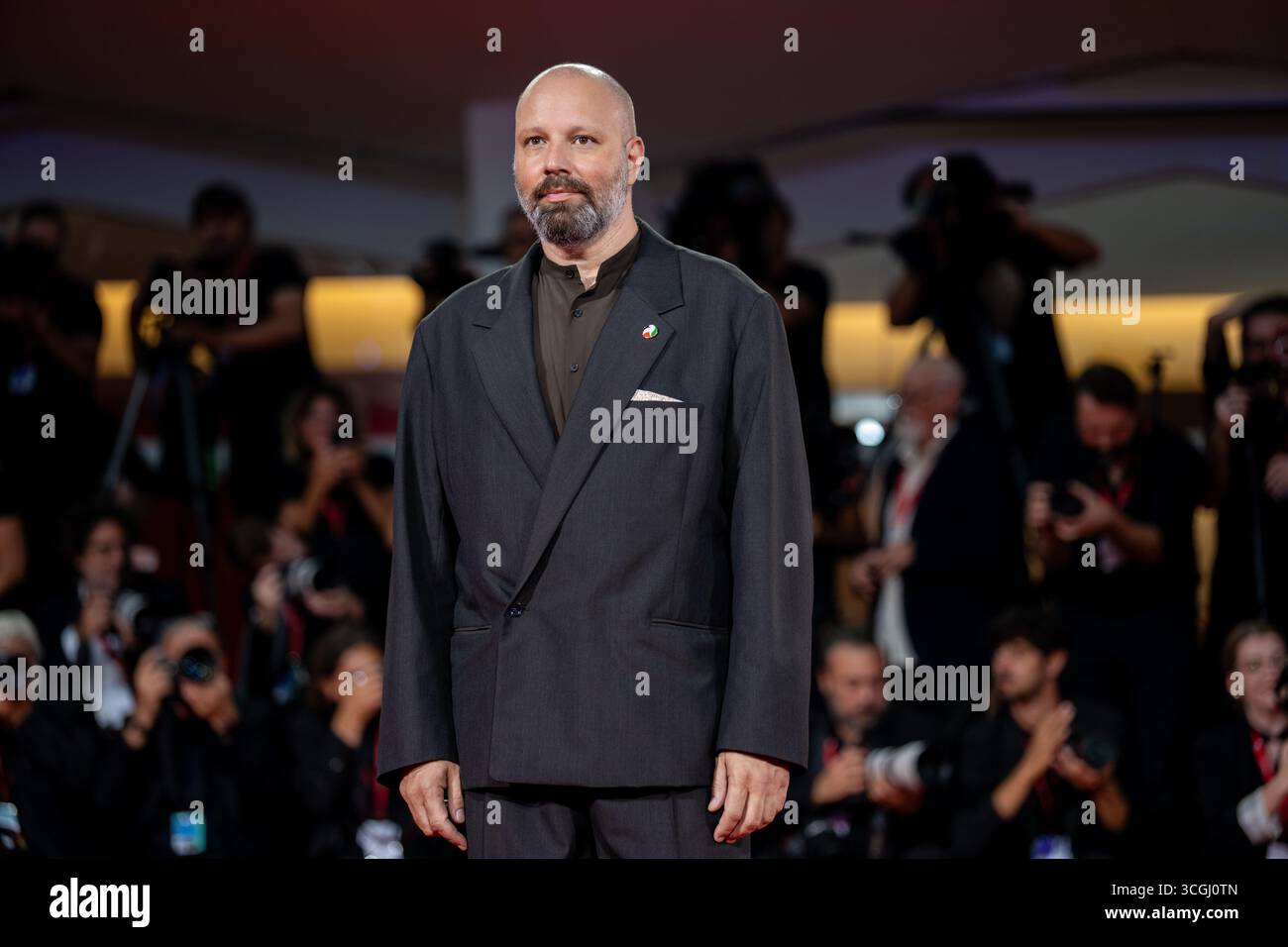 Yorgos Lanthimos attends the ''Bugonia'' red carpet during the 82nd ...