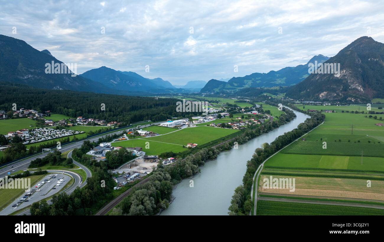 Drone shot beautiful river inn hi-res stock photography and images - Alamy