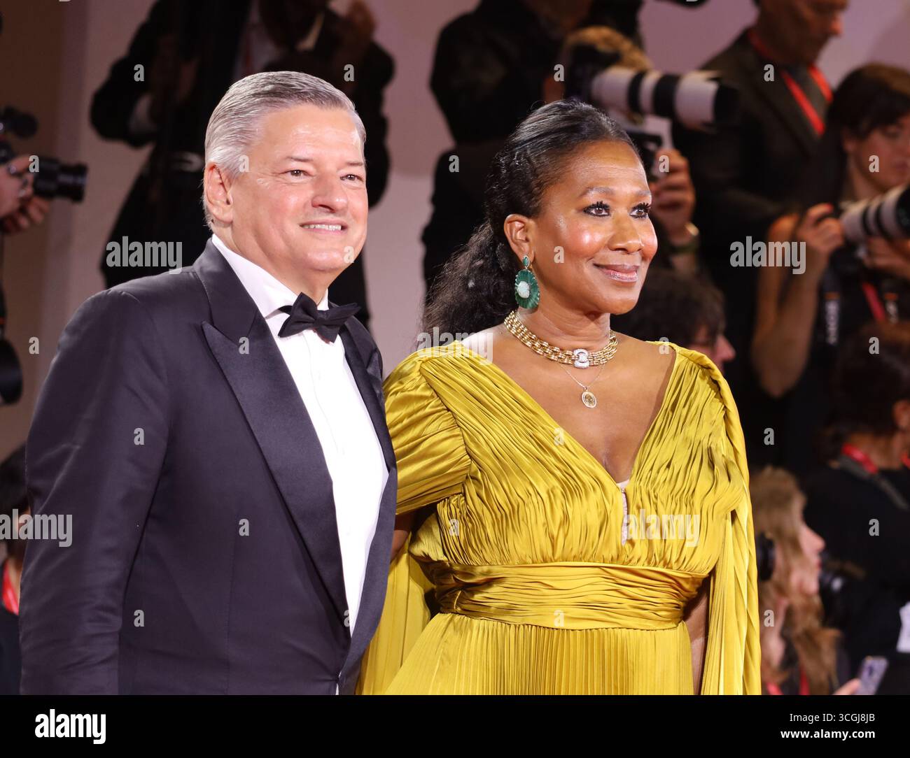 Venice Italy 28th August 2025 Nicole Avant And Ted Sarandos