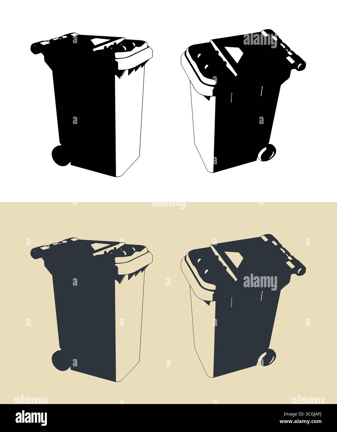 Plastic recycle bin on Stock Vector Images - Alamy