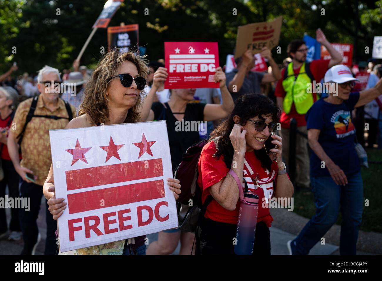 UNITED STATES - AUGUST 28: Labor Unions and Free DC activists hold a ...