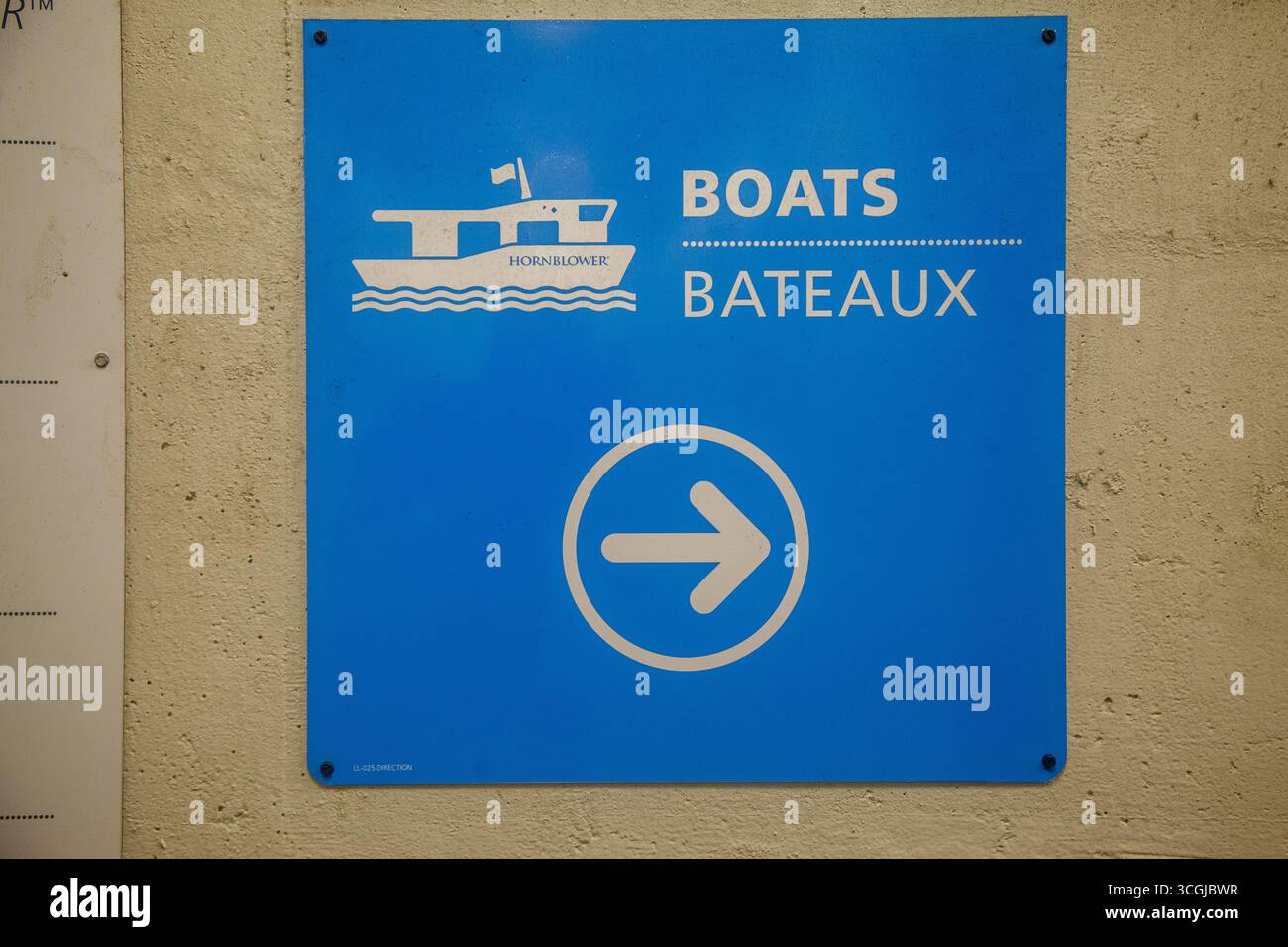 The Hornblower Niagara cruises tour boat sign in the canada side ...