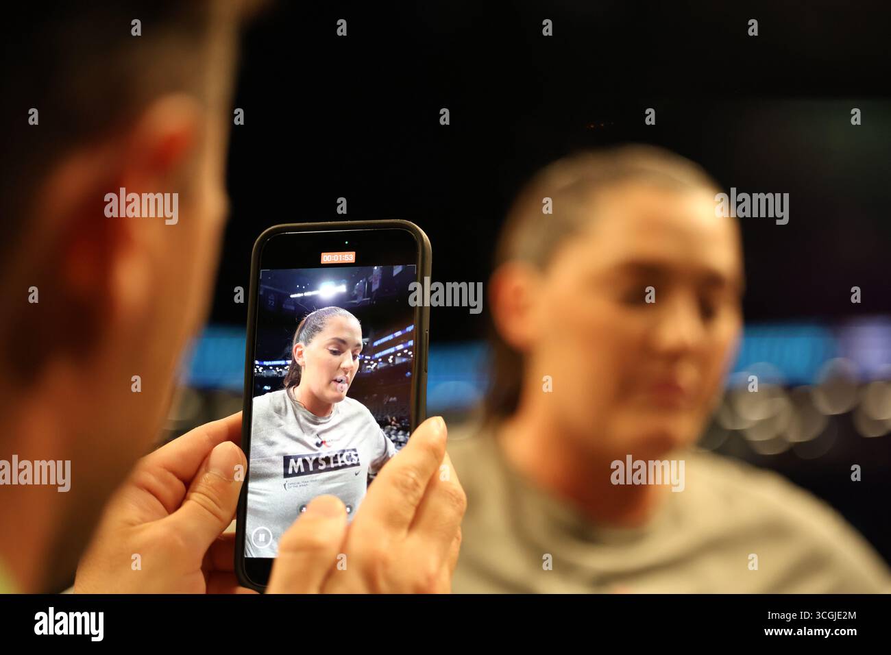 Aug 28, 2025; Brooklyn, New York, USA; Washington Mystics center ...