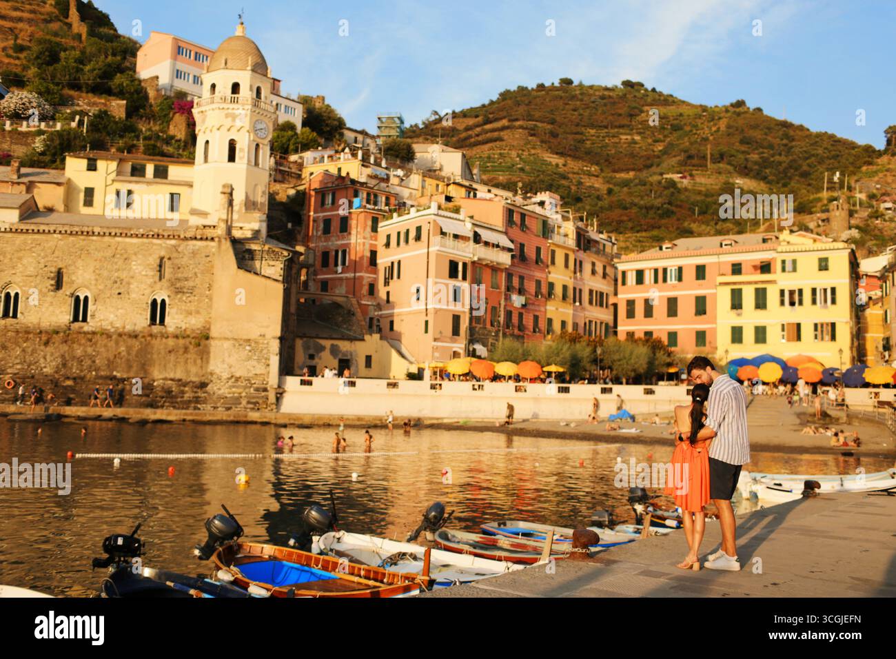 Marriage Proposal on Italian Beaches during Golden Hour Stock Photo - Alamy