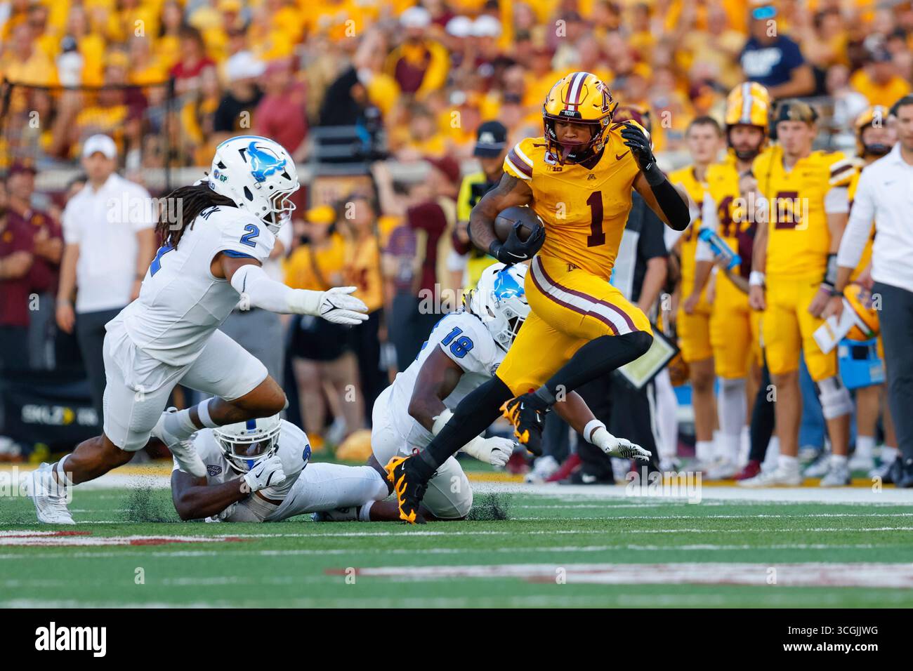 MINNEAPOLIS, MN - AUGUST 28: Minnesota Golden Gophers running back ...